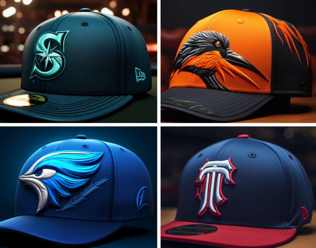 Every MLB Team Hat Re-Designed by AI - New Arena